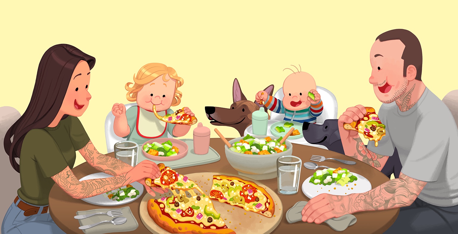 Kobe Eats Pizza! (Ashley Wian) – The Baby Bookworm
